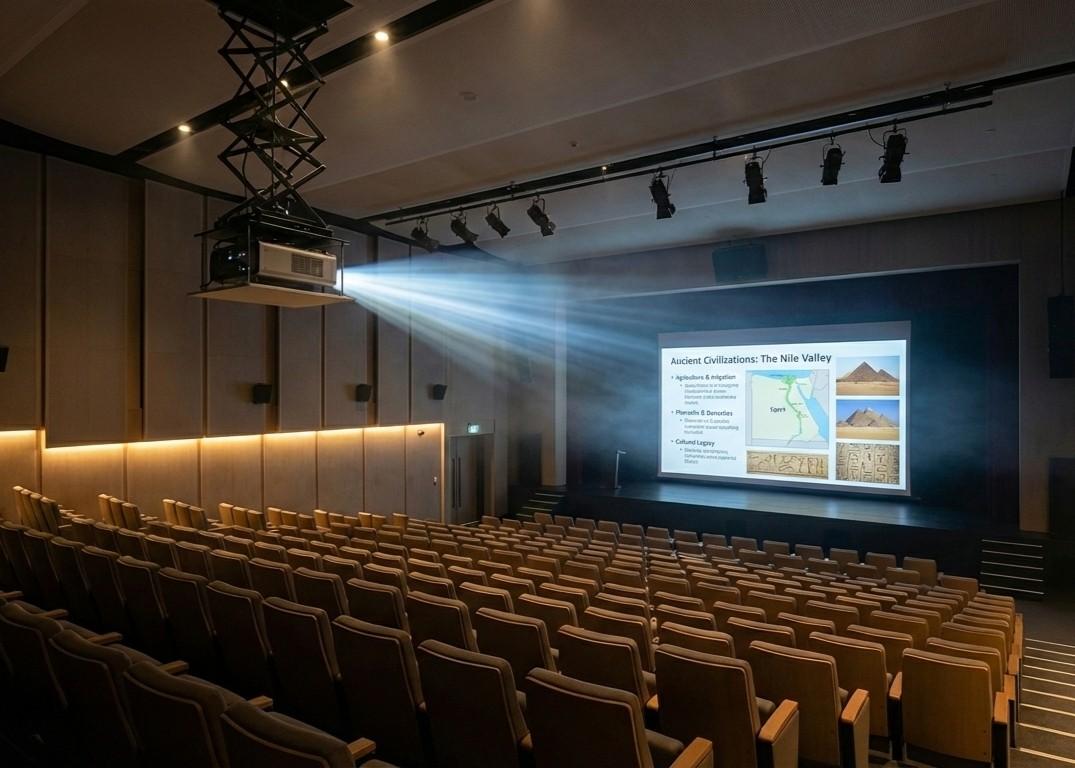 High-Lumen Auditorium Projectors UAE | SOS Technology